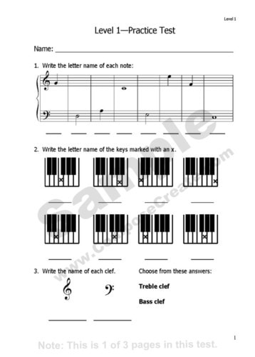 Music Theory Tests - Reproducible PDF tests and answer key