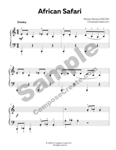 African Safari - Rote and Reading™ Sheet Music for Piano
