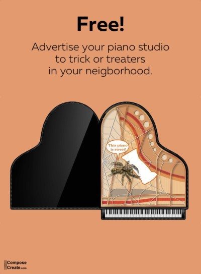 Free Halloween Piano Cards! - Advertise your piano studio