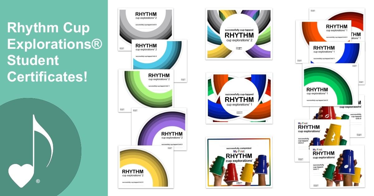 Rhythm Cup Explorations® Certificates - Type in names easily!