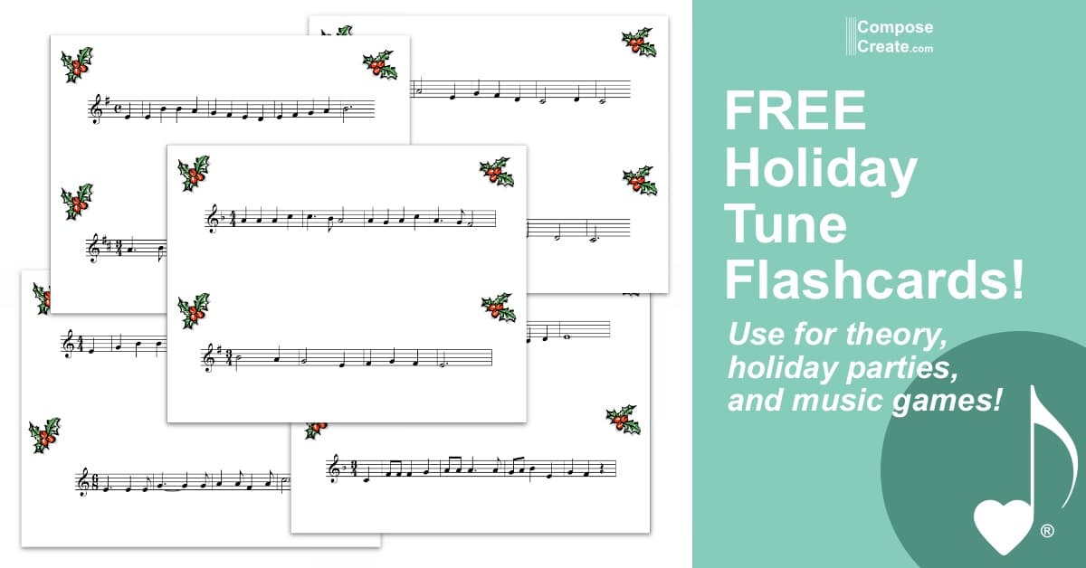Free Holiday Tune Flashcards! - ComposeCreate.com
